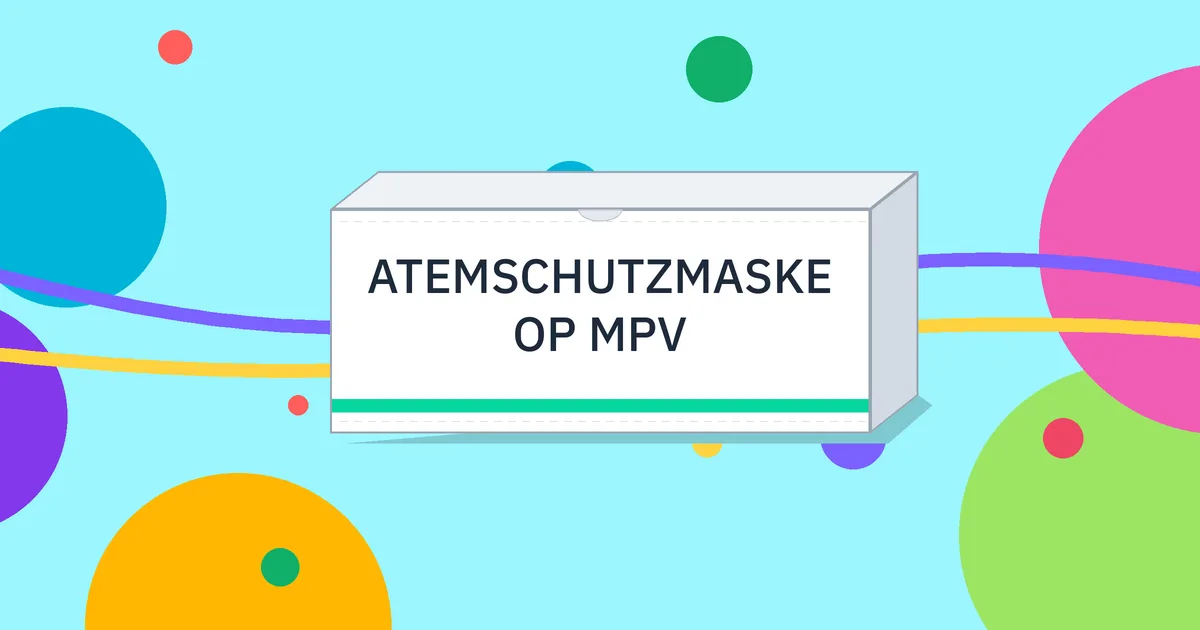 Symbolbild: Packung mit der Aufschrift ATEMSCHUTZMASKE OP MPV (PZN 16651952) – Verfügbarkeit und Bezug in Apotheken in Frankfurt am Main