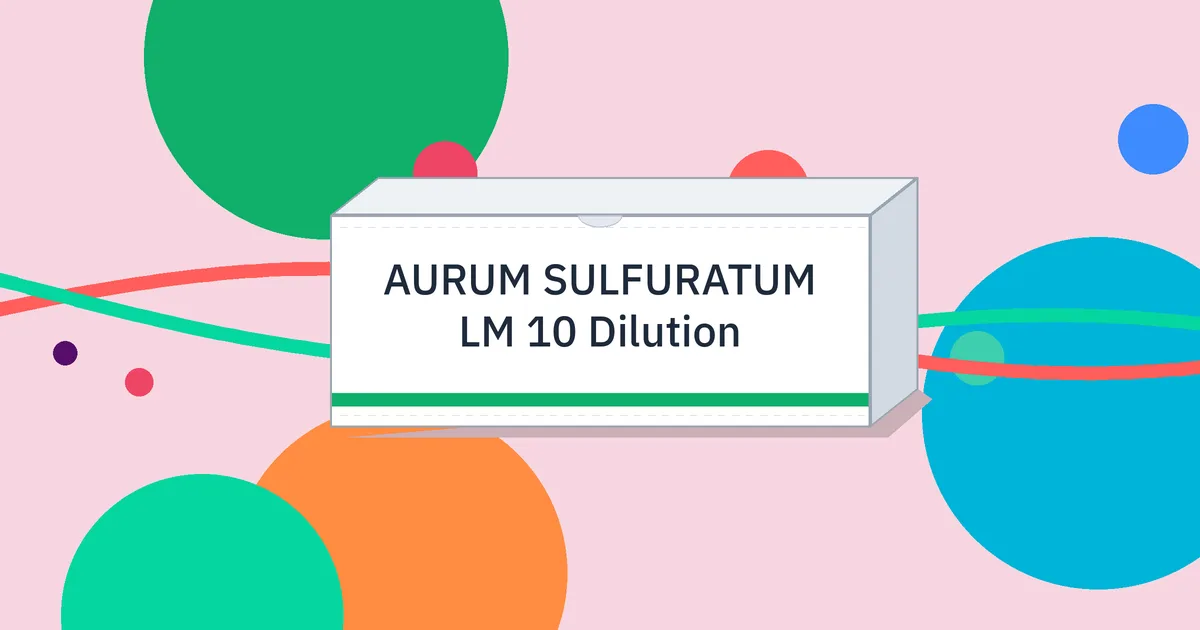 Symbolbild: Packung mit der Aufschrift AURUM SULFURATUM LM 10 Dilution (PZN 12786276) – Verfügbarkeit und Bezug in Apotheken in Frankfurt am Main