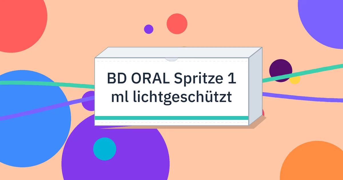 Symbolbild: Packung mit der Aufschrift BD ORAL Spritze 1 ml lichtgeschützt (PZN 06728688) – Verfügbarkeit und Bezug in Apotheken in Frankfurt am Main