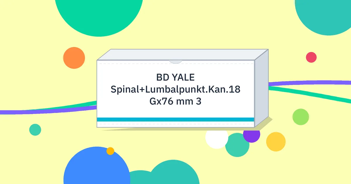 Symbolbild: Packung mit der Aufschrift BD YALE Spinal+Lumbalpunkt.Kan.18 Gx76 mm 3 (PZN 07545984) – Verfügbarkeit und Bezug in Apotheken in Frankfurt am Main