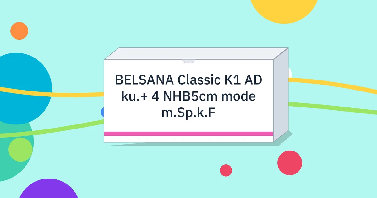 Symbolbild: Packung mit der Aufschrift BELSANA Classic K1 AD ku.+ 4 NHB5cm mode m.Sp.k.F (PZN 19256239) – Verfügbarkeit und Bezug in Apotheken in Frankfurt am Main