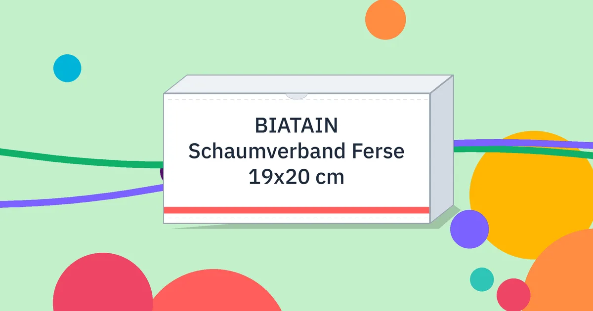 Symbolbild: Packung mit der Aufschrift BIATAIN Schaumverband Ferse 19x20 cm (PZN 18125392) – Verfügbarkeit und Bezug in Apotheken in Frankfurt am Main