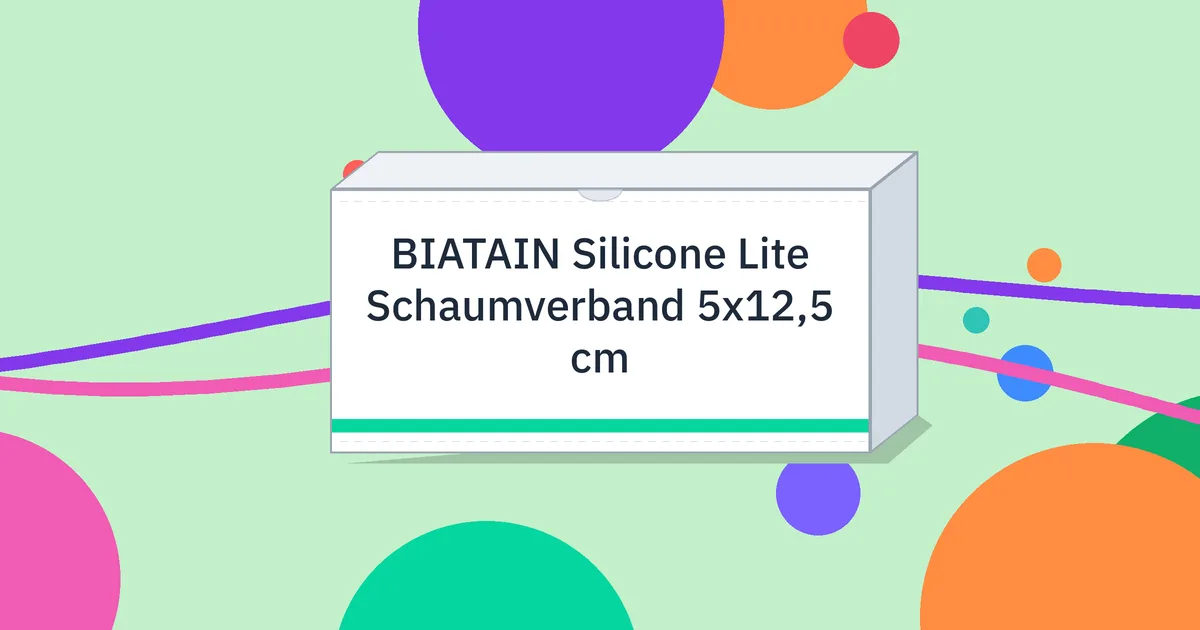 Symbolbild: Packung mit der Aufschrift BIATAIN Silicone Lite Schaumverband 5x12,5 cm (PZN 11692567) – Verfügbarkeit und Bezug in Apotheken in Frankfurt am Main