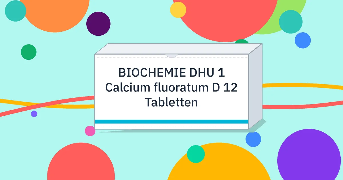 Symbolbild: Packung mit der Aufschrift BIOCHEMIE DHU 1 Calcium fluoratum D 12 Tabletten (PZN 00273815) – Verfügbarkeit und Bezug in Apotheken in Frankfurt am Main