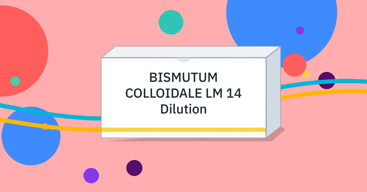 Symbolbild: Packung mit der Aufschrift BISMUTUM COLLOIDALE LM 14 Dilution (PZN 13386001) – Verfügbarkeit und Bezug in Apotheken in Frankfurt am Main