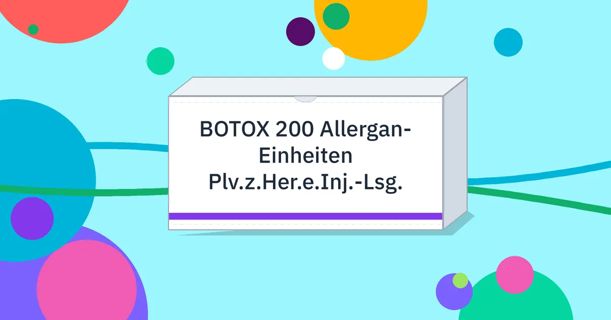 Symbolbild: Packung mit der Aufschrift BOTOX 200 Allergan-Einheiten Plv.z.Her.e.Inj.-Lsg. (PZN 06497148) – Verfügbarkeit und Bezug in Apotheken in Frankfurt am Main