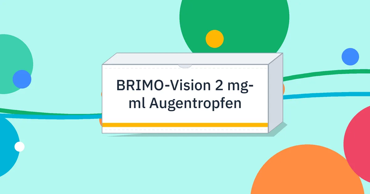 Symbolbild: Packung mit der Aufschrift BRIMO-Vision 2 mg-ml Augentropfen (PZN 20392999) – Verfügbarkeit und Bezug in Apotheken in Frankfurt am Main