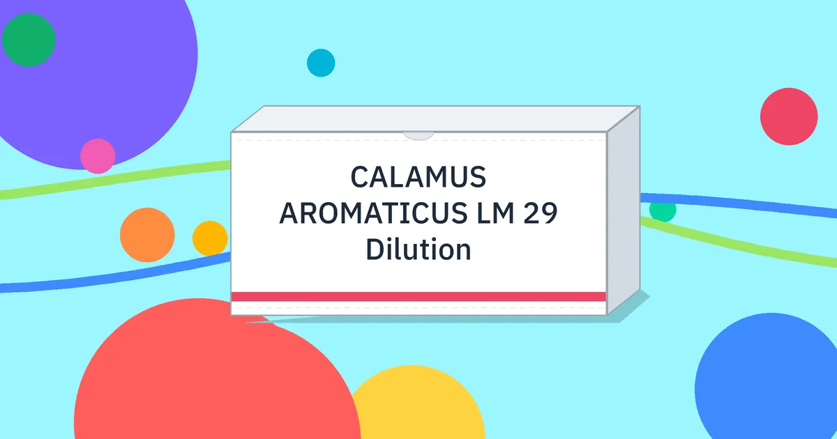 Symbolbild: Packung mit der Aufschrift CALAMUS AROMATICUS LM 29 Dilution (PZN 13405129) – Verfügbarkeit und Bezug in Apotheken in Frankfurt am Main