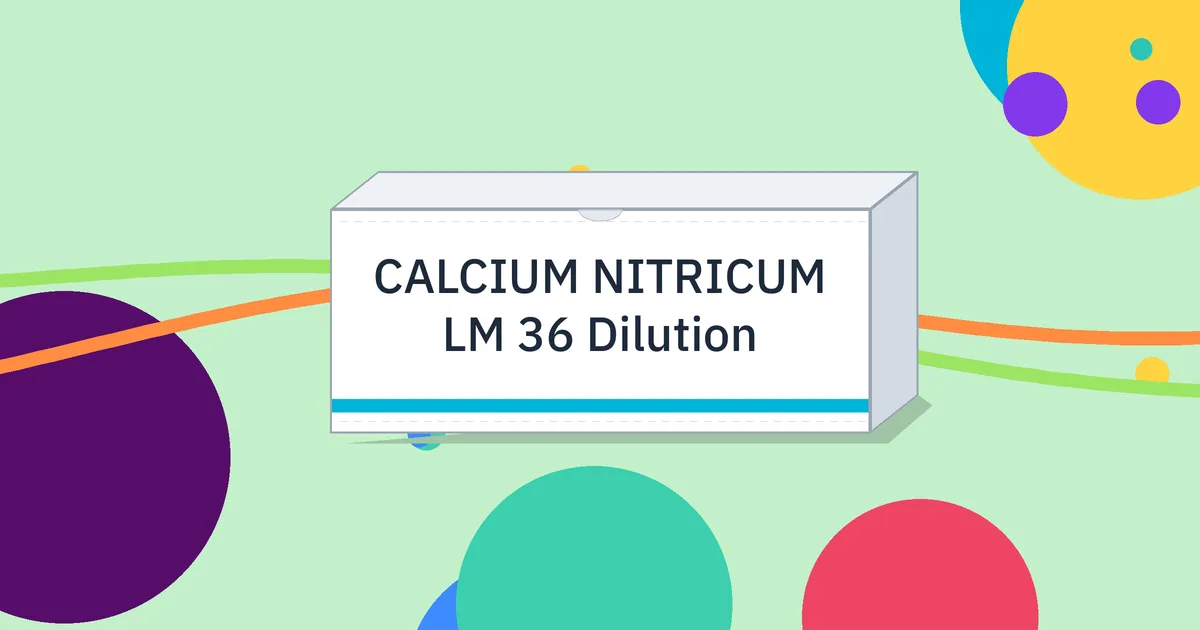 Symbolbild: Packung mit der Aufschrift CALCIUM NITRICUM LM 36 Dilution (PZN 13409989) – Verfügbarkeit und Bezug in Apotheken in Frankfurt am Main