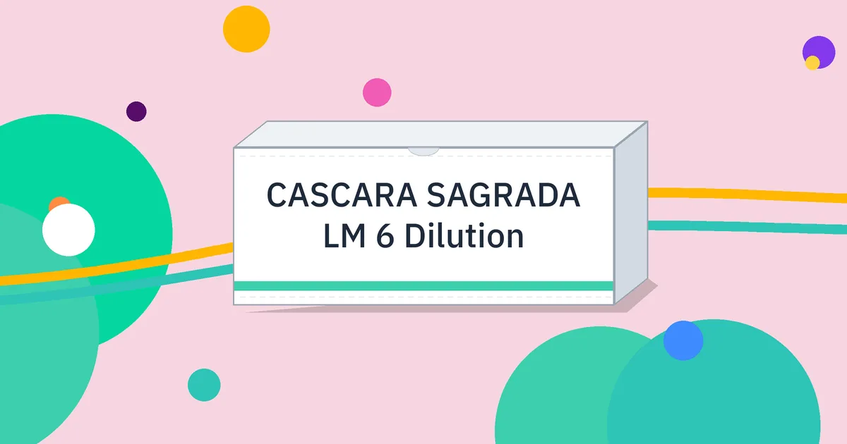 Symbolbild: Packung mit der Aufschrift CASCARA SAGRADA LM 6 Dilution (PZN 13432818) – Verfügbarkeit und Bezug in Apotheken in Frankfurt am Main