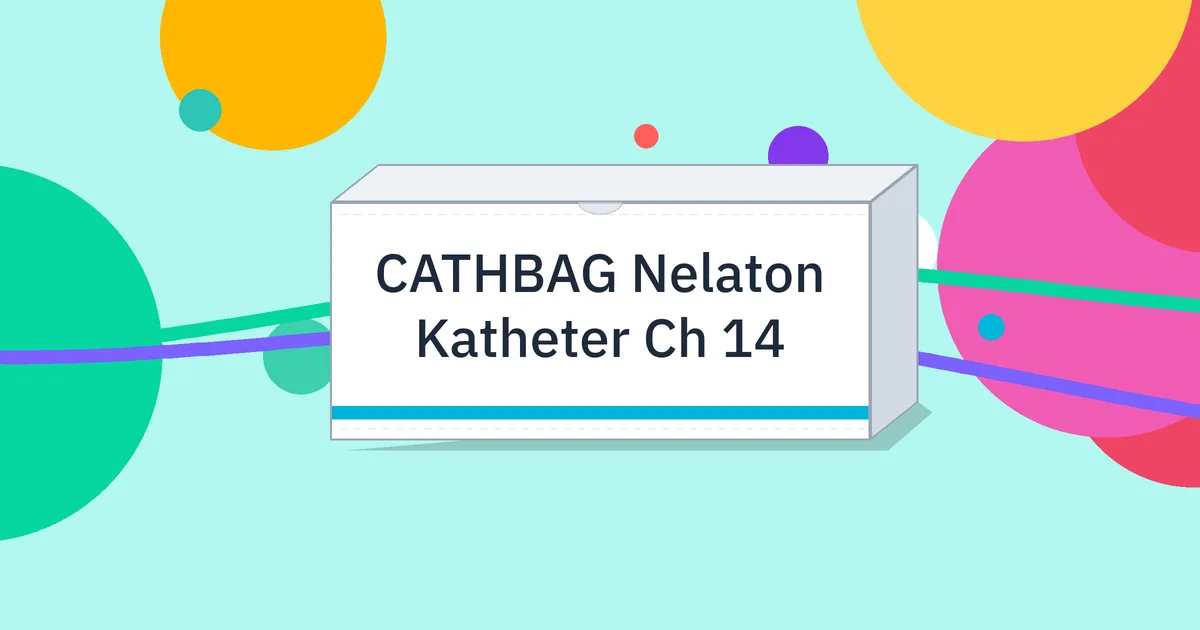 Symbolbild: Packung mit der Aufschrift CATHBAG Nelaton Katheter Ch 14 (PZN 02726988) – Verfügbarkeit und Bezug in Apotheken in Frankfurt am Main