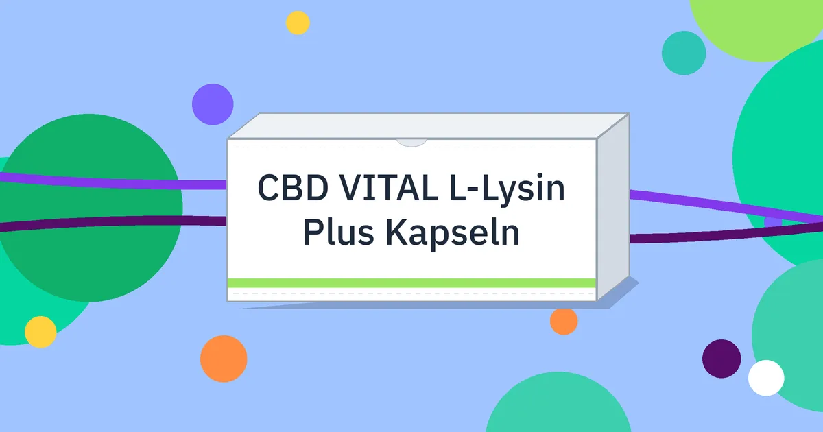 Symbolbild: Packung mit der Aufschrift CBD VITAL L-Lysin Plus Kapseln (PZN 18453328) – Verfügbarkeit und Bezug in Apotheken in Frankfurt am Main