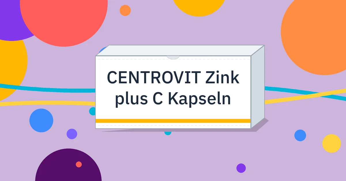 Symbolbild: Packung mit der Aufschrift CENTROVIT Zink plus C Kapseln (PZN 18426857) – Verfügbarkeit und Bezug in Apotheken in Frankfurt am Main