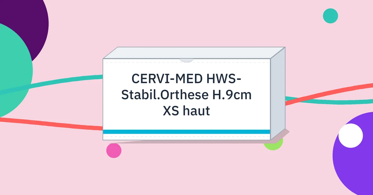 Symbolbild: Packung mit der Aufschrift CERVI-MED HWS-Stabil.Orthese H.9cm XS haut (PZN 20304883) – Verfügbarkeit und Bezug in Apotheken in Frankfurt am Main