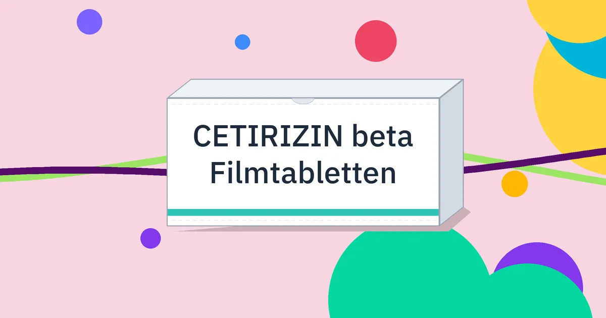 Symbolbild: Packung mit der Aufschrift CETIRIZIN beta Filmtabletten (PZN 02156887) – Verfügbarkeit und Bezug in Apotheken in Frankfurt am Main