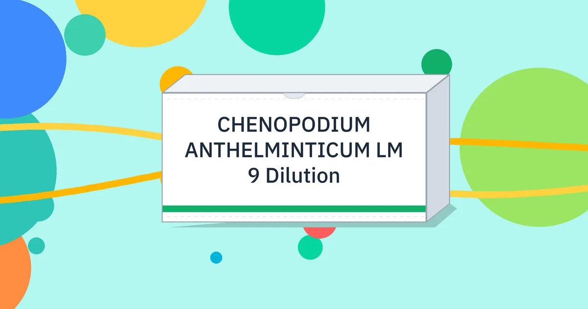 Symbolbild: Packung mit der Aufschrift CHENOPODIUM ANTHELMINTICUM LM 9 Dilution (PZN 13440781) – Verfügbarkeit und Bezug in Apotheken in Frankfurt am Main