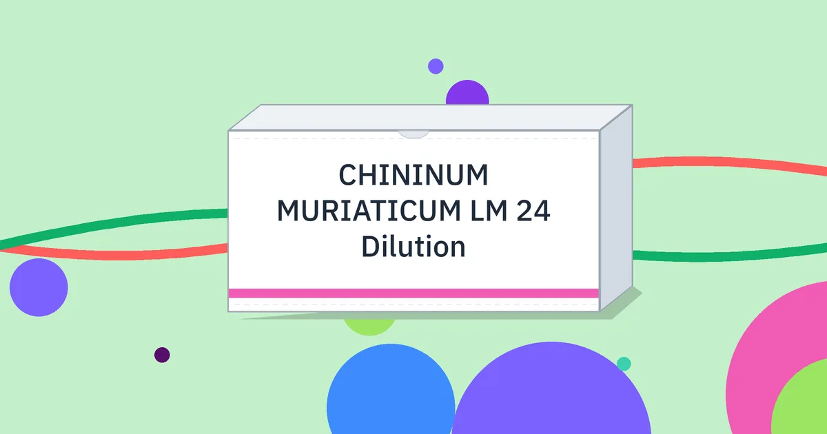 Symbolbild: Packung mit der Aufschrift CHININUM MURIATICUM LM 24 Dilution (PZN 12815291) – Verfügbarkeit und Bezug in Apotheken in Frankfurt am Main