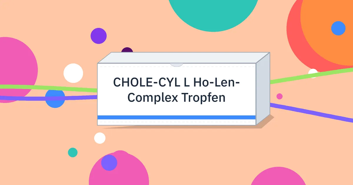Symbolbild: Packung mit der Aufschrift CHOLE-CYL L Ho-Len-Complex Tropfen (PZN 03395795) – Verfügbarkeit und Bezug in Apotheken in Frankfurt am Main