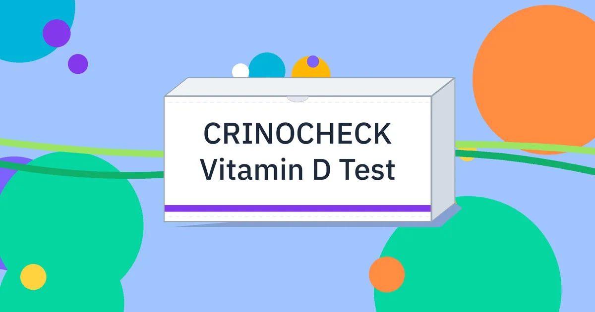 Symbolbild: Packung mit der Aufschrift CRINOCHECK Vitamin D Test (PZN 17554837) – Verfügbarkeit und Bezug in Apotheken in Frankfurt am Main
