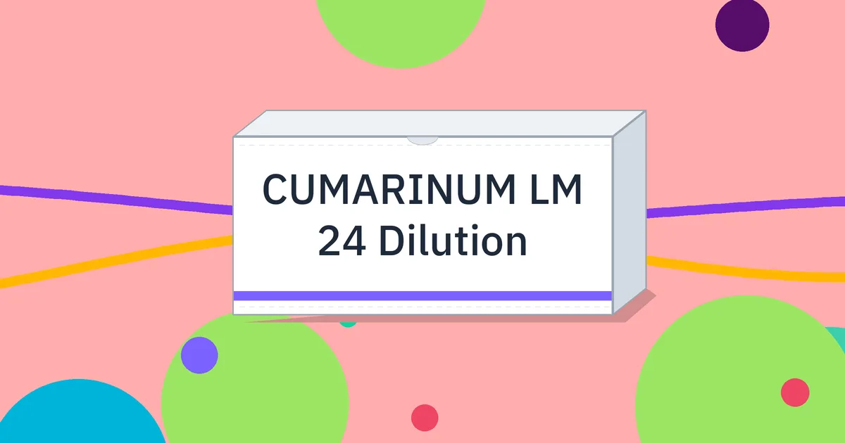 Symbolbild: Packung mit der Aufschrift CUMARINUM LM 24 Dilution (PZN 12836979) – Verfügbarkeit und Bezug in Apotheken in Frankfurt am Main