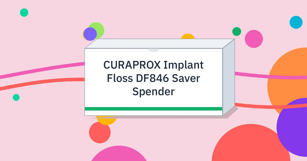 Symbolbild: Packung mit der Aufschrift CURAPROX Implant Floss DF846 Saver Spender (PZN 10914095) – Verfügbarkeit und Bezug in Apotheken in Frankfurt am Main