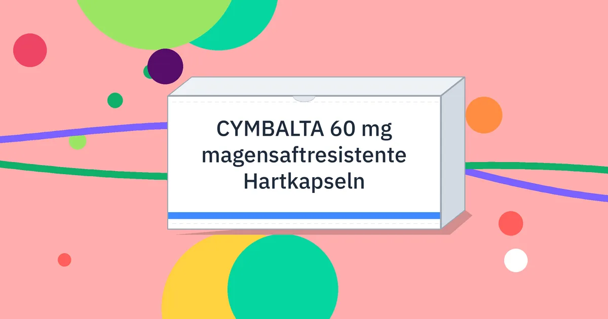 Symbolbild: Packung mit der Aufschrift CYMBALTA 60 mg magensaftresistente Hartkapseln (PZN 13883840) – Verfügbarkeit und Bezug in Apotheken in Frankfurt am Main