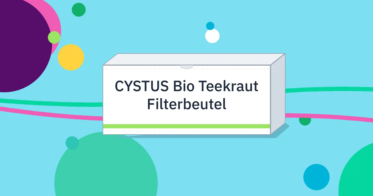 Symbolbild: Packung mit der Aufschrift CYSTUS Bio Teekraut Filterbeutel (PZN 15611531) – Verfügbarkeit und Bezug in Apotheken in Frankfurt am Main