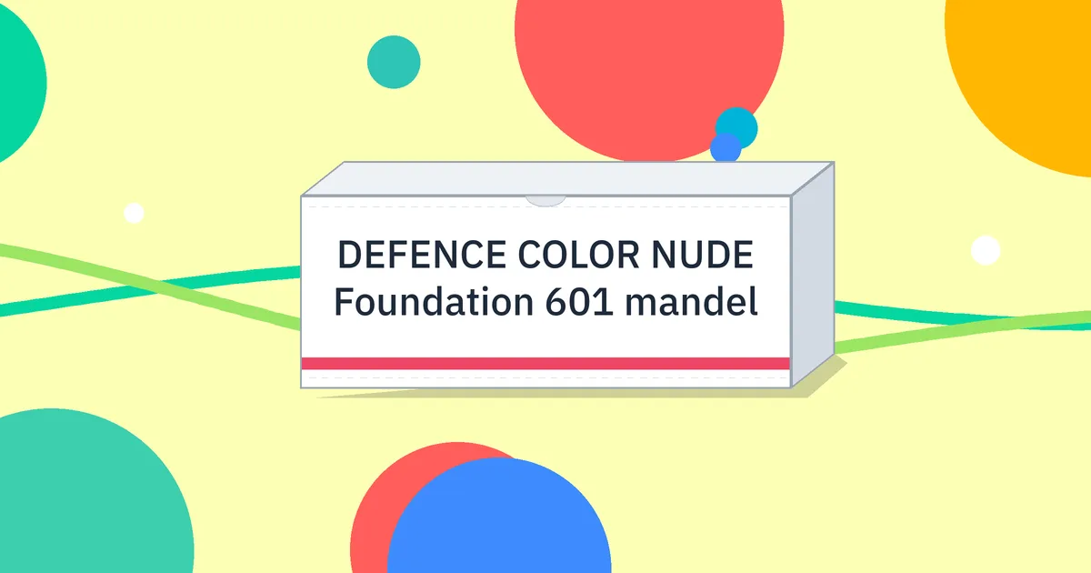 Symbolbild: Packung mit der Aufschrift DEFENCE COLOR NUDE Foundation 601 mandel (PZN 11890899) – Verfügbarkeit und Bezug in Apotheken in Frankfurt am Main