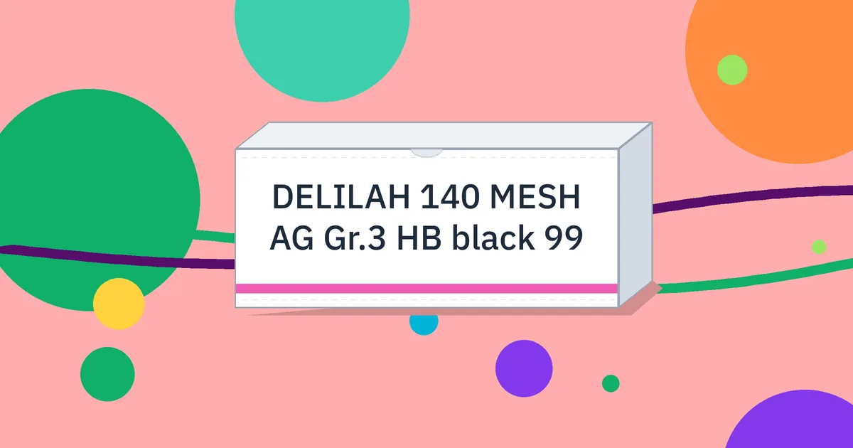 Symbolbild: Packung mit der Aufschrift DELILAH 140 MESH AG Gr.3 HB black 99 (PZN 13849659) – Verfügbarkeit und Bezug in Apotheken in Frankfurt am Main