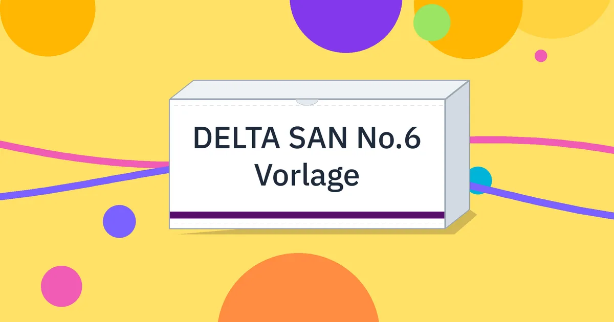 Symbolbild: Packung mit der Aufschrift DELTA SAN No.6 Vorlage (PZN 05949128) – Verfügbarkeit und Bezug in Apotheken in Frankfurt am Main