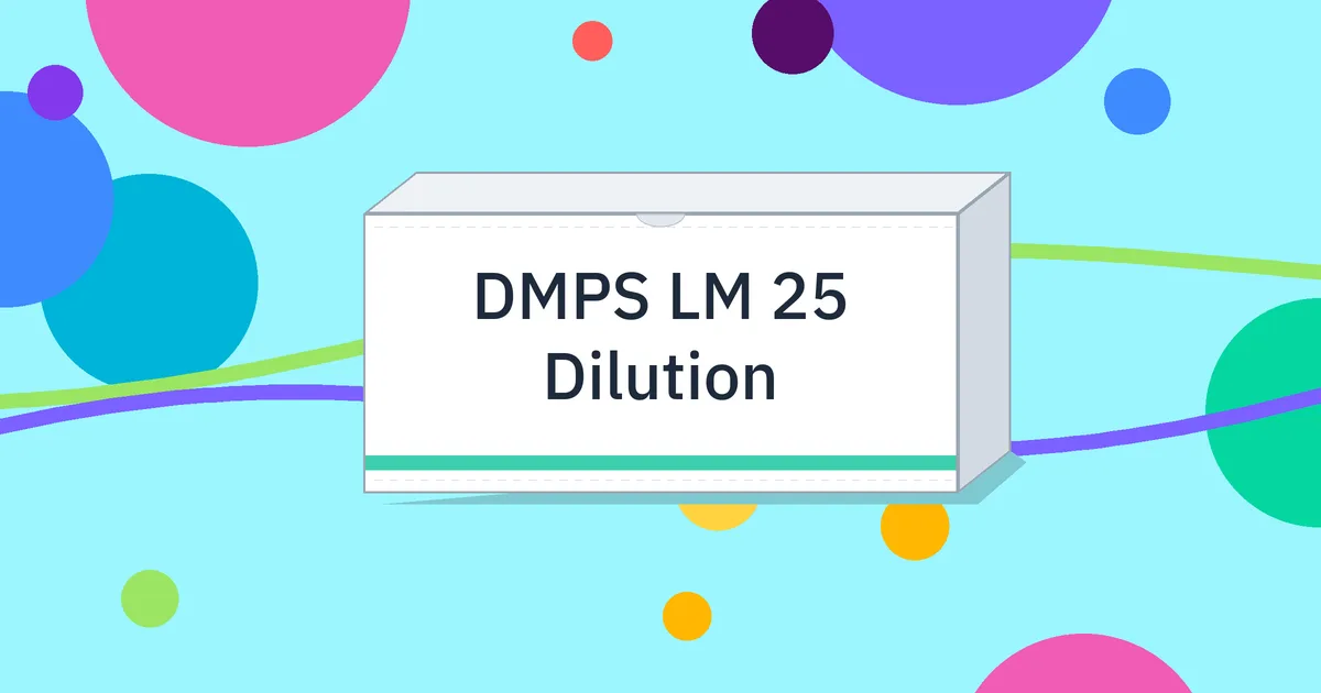 Symbolbild: Packung mit der Aufschrift DMPS LM 25 Dilution (PZN 13466243) – Verfügbarkeit und Bezug in Apotheken in Frankfurt am Main