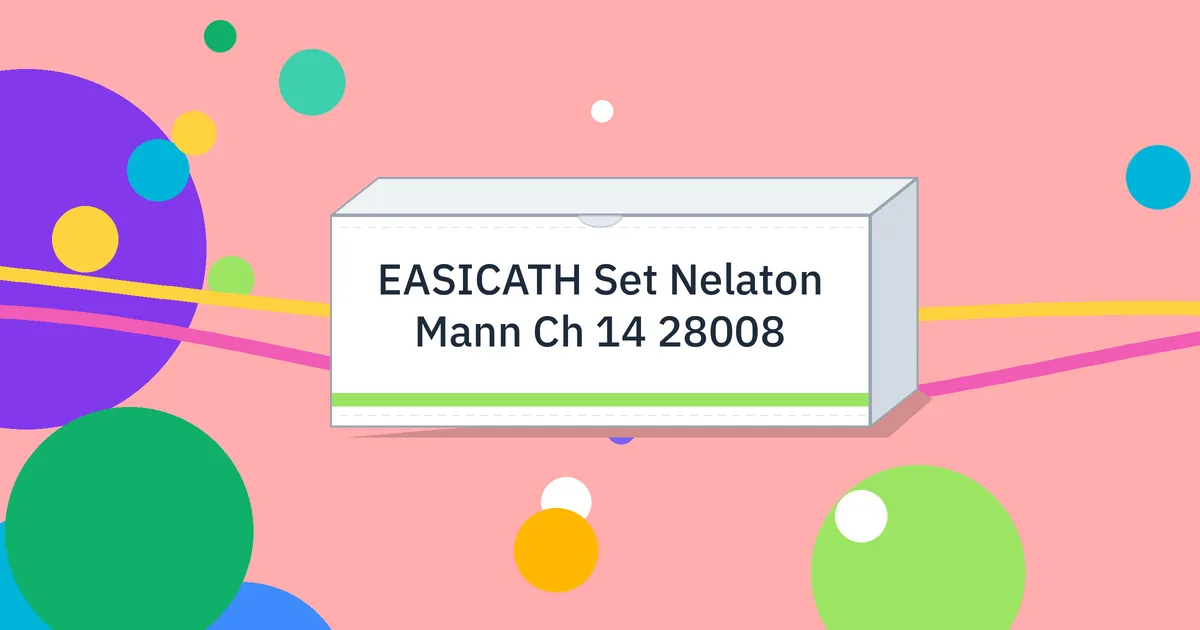 Symbolbild: Packung mit der Aufschrift EASICATH Set Nelaton Mann Ch 14 28008 (PZN 00599209) – Verfügbarkeit und Bezug in Apotheken in Frankfurt am Main