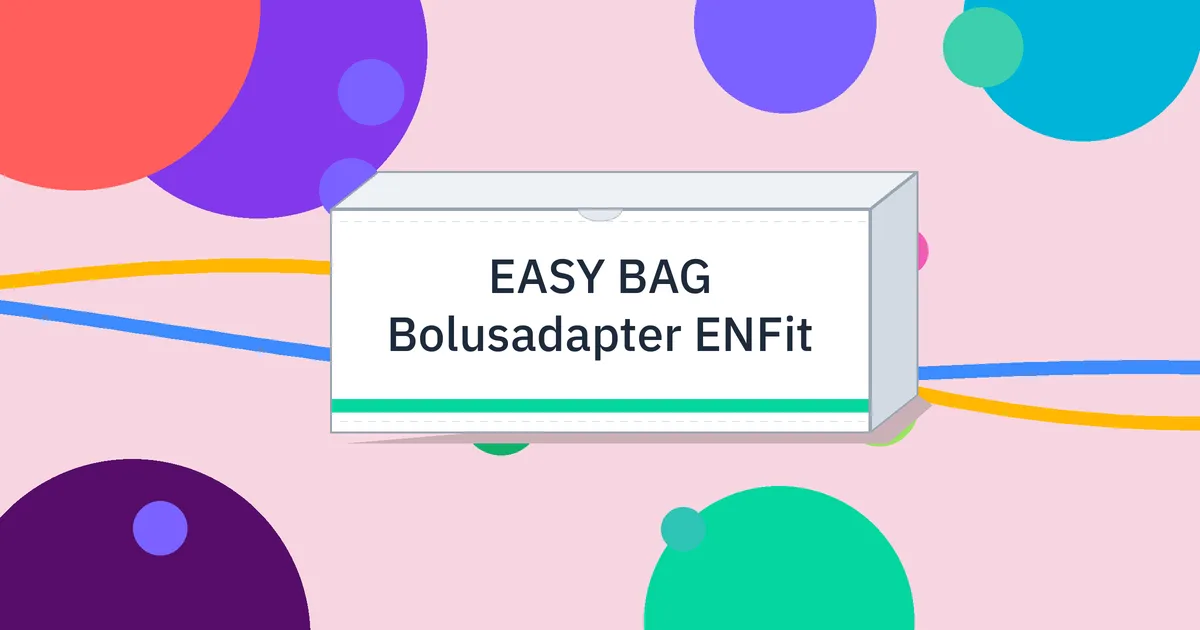 Symbolbild: Packung mit der Aufschrift EASY BAG Bolusadapter ENFit (PZN 11177457) – Verfügbarkeit und Bezug in Apotheken in Frankfurt am Main
