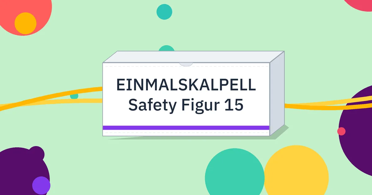 Symbolbild: Packung mit der Aufschrift EINMALSKALPELL Safety Figur 15 (PZN 18202477) – Verfügbarkeit und Bezug in Apotheken in Frankfurt am Main