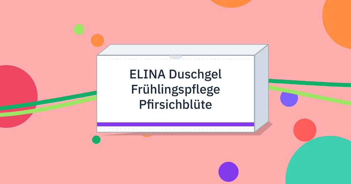 Symbolbild: Packung mit der Aufschrift ELINA Duschgel Frühlingspflege Pfirsichblüte (PZN 15329303) – Verfügbarkeit und Bezug in Apotheken in Frankfurt am Main