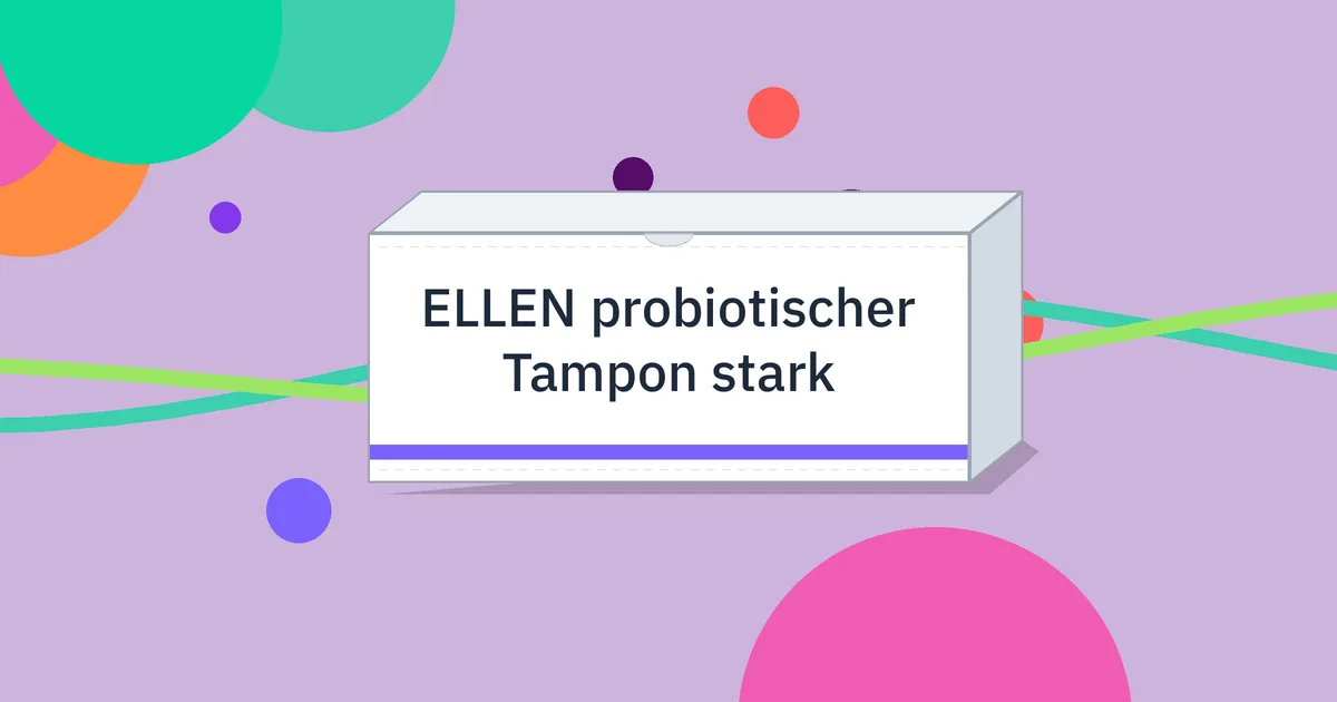 Symbolbild: Packung mit der Aufschrift ELLEN probiotischer Tampon stark (PZN 18368717) – Verfügbarkeit und Bezug in Apotheken in Frankfurt am Main