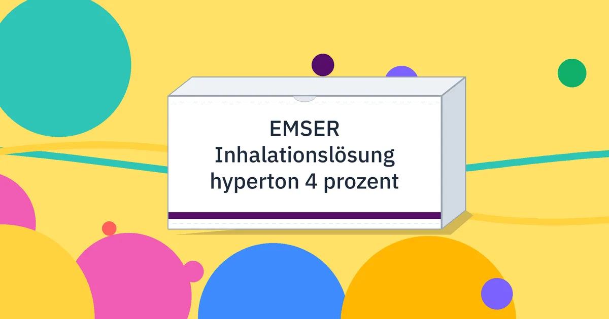 Symbolbild: Packung mit der Aufschrift EMSER Inhalationslösung hyperton 4 prozent (PZN 16851846) – Verfügbarkeit und Bezug in Apotheken in Frankfurt am Main