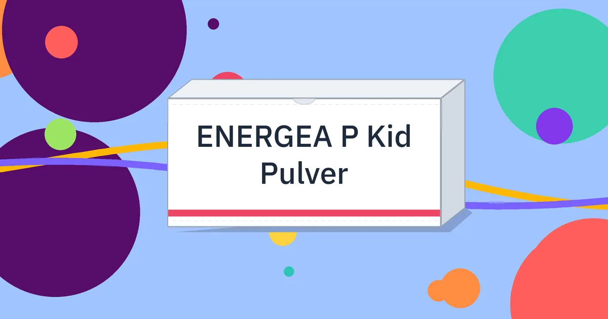 Symbolbild: Packung mit der Aufschrift ENERGEA P Kid Pulver (PZN 16574430) – Verfügbarkeit und Bezug in Apotheken in Frankfurt am Main