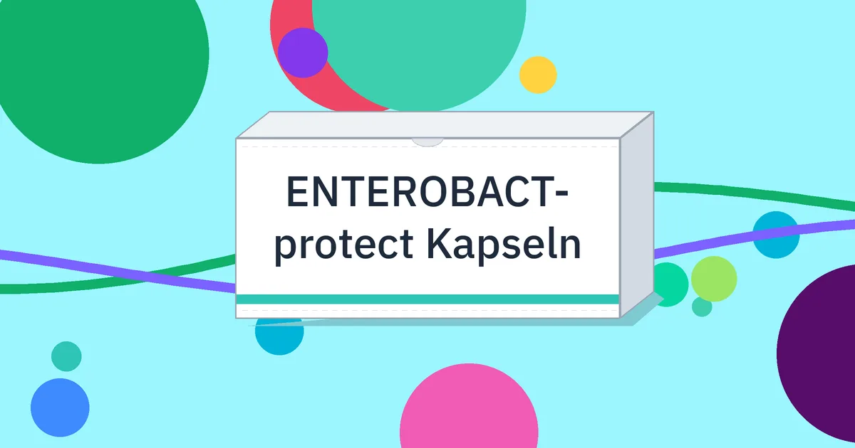 Symbolbild: Packung mit der Aufschrift ENTEROBACT-protect Kapseln (PZN 03197457) – Verfügbarkeit und Bezug in Apotheken in Frankfurt am Main