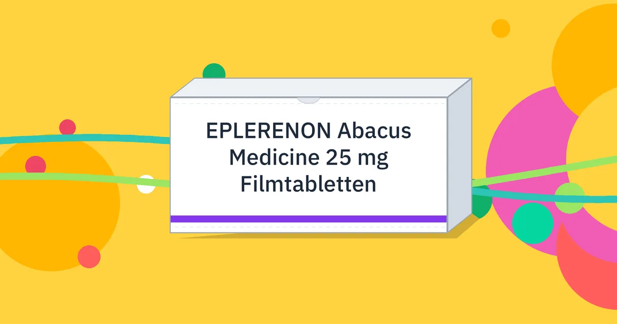 Symbolbild: Packung mit der Aufschrift EPLERENON Abacus Medicine 25 mg Filmtabletten (PZN 19409045) – Verfügbarkeit und Bezug in Apotheken in Frankfurt am Main