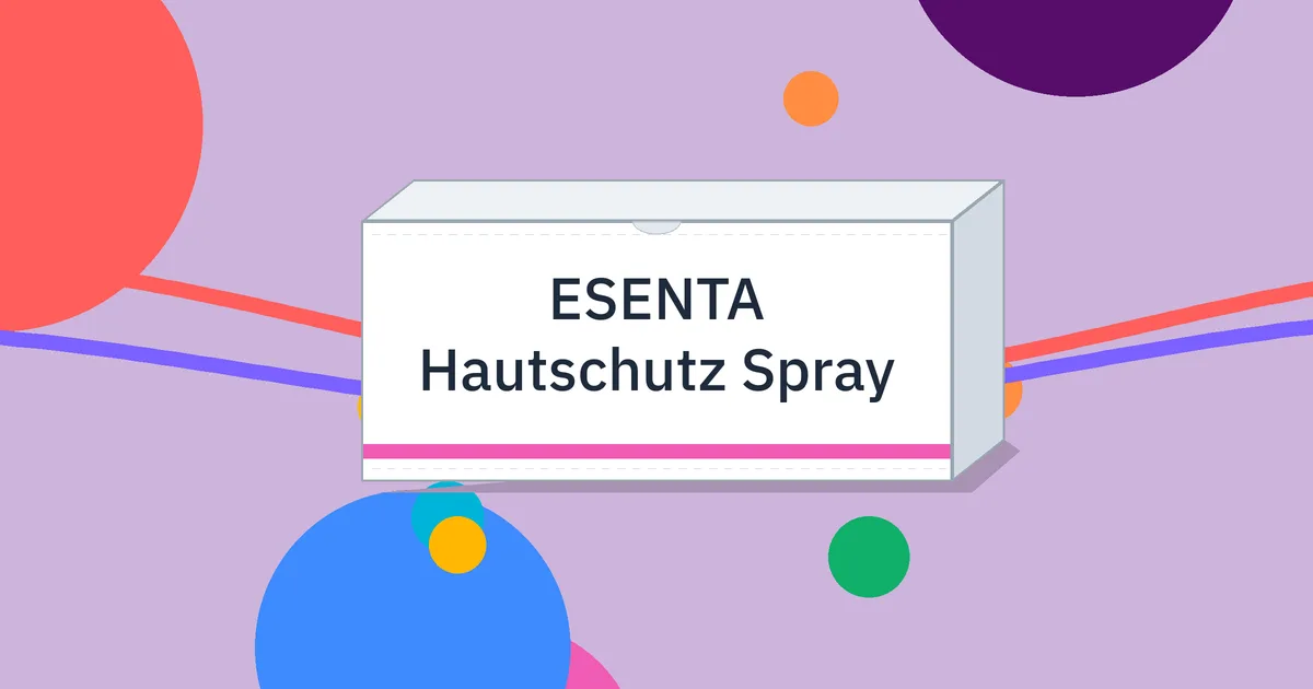 Symbolbild: Packung mit der Aufschrift ESENTA Hautschutz Spray (PZN 18729374) – Verfügbarkeit und Bezug in Apotheken in Frankfurt am Main