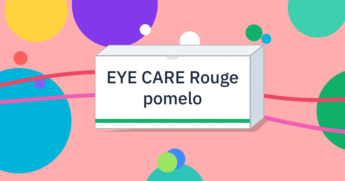 Symbolbild: Packung mit der Aufschrift EYE CARE Rouge pomelo (PZN 15371021) – Verfügbarkeit und Bezug in Apotheken in Frankfurt am Main