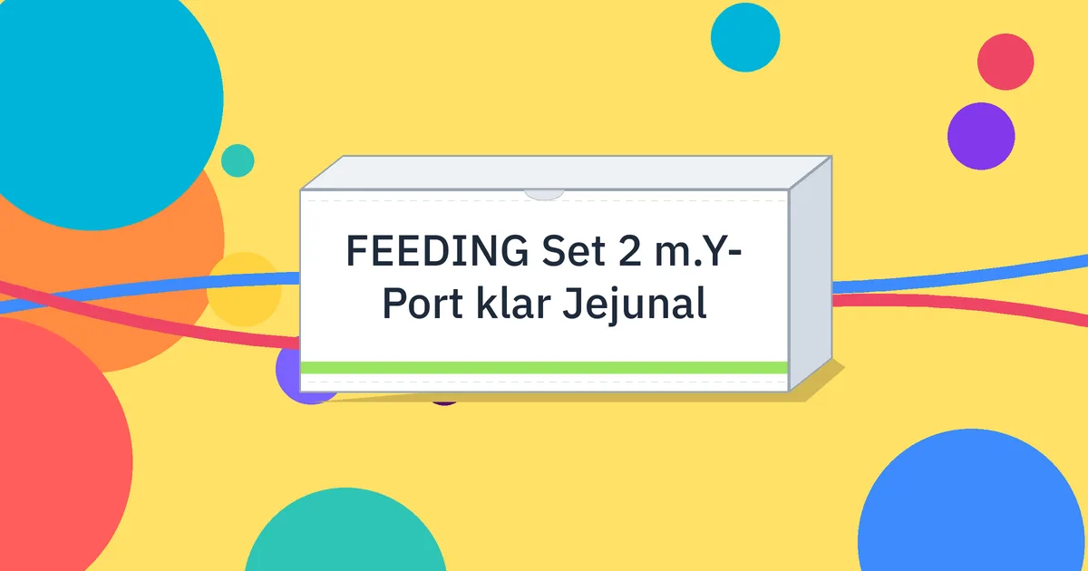 Symbolbild: Packung mit der Aufschrift FEEDING Set 2 m.Y-Port klar Jejunal (PZN 14344513) – Verfügbarkeit und Bezug in Apotheken in Frankfurt am Main