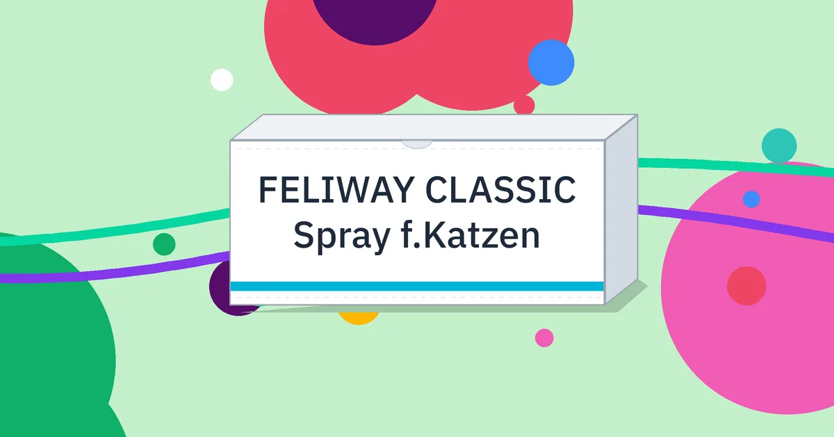Symbolbild: Packung mit der Aufschrift FELIWAY CLASSIC Spray f.Katzen (PZN 17364060) – Verfügbarkeit und Bezug in Apotheken in Frankfurt am Main