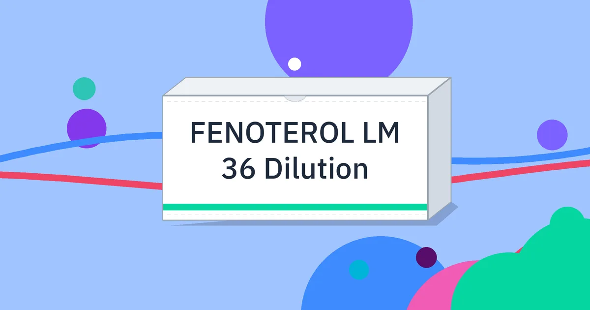 Symbolbild: Packung mit der Aufschrift FENOTEROL LM 36 Dilution (PZN 12847339) – Verfügbarkeit und Bezug in Apotheken in Frankfurt am Main