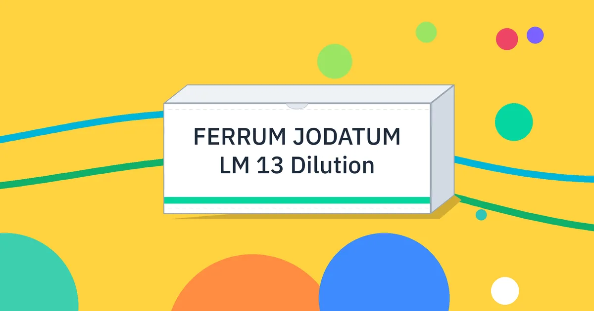 Symbolbild: Packung mit der Aufschrift FERRUM JODATUM LM 13 Dilution (PZN 12848907) – Verfügbarkeit und Bezug in Apotheken in Frankfurt am Main