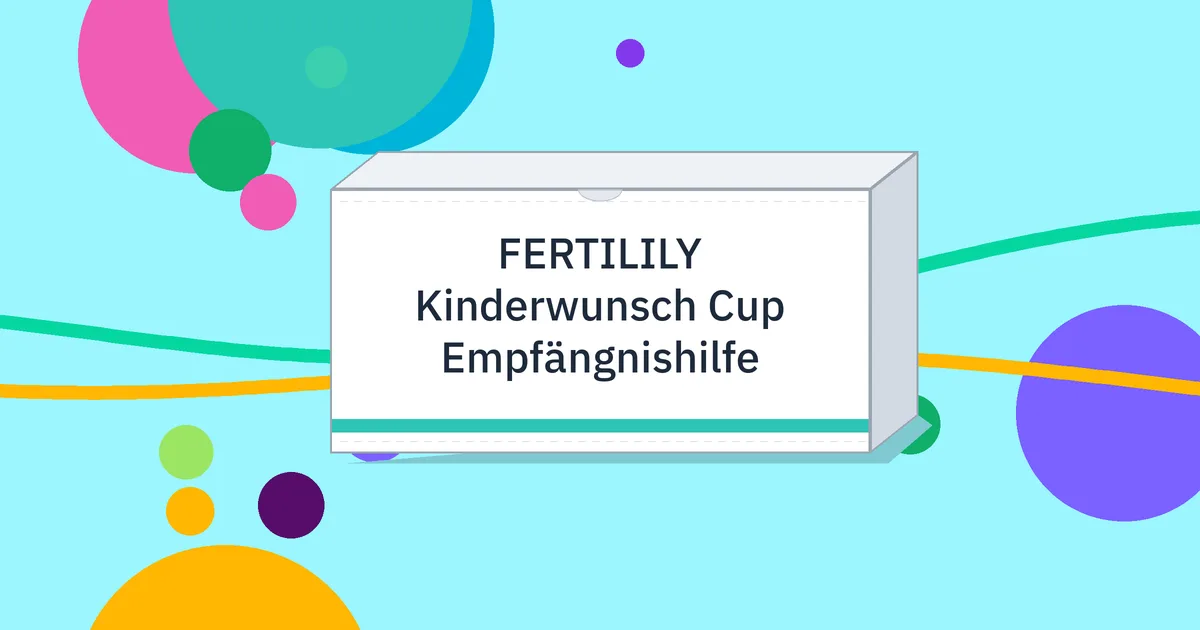 Symbolbild: Packung mit der Aufschrift FERTILILY Kinderwunsch Cup Empfängnishilfe (PZN 17858483) – Verfügbarkeit und Bezug in Apotheken in Frankfurt am Main