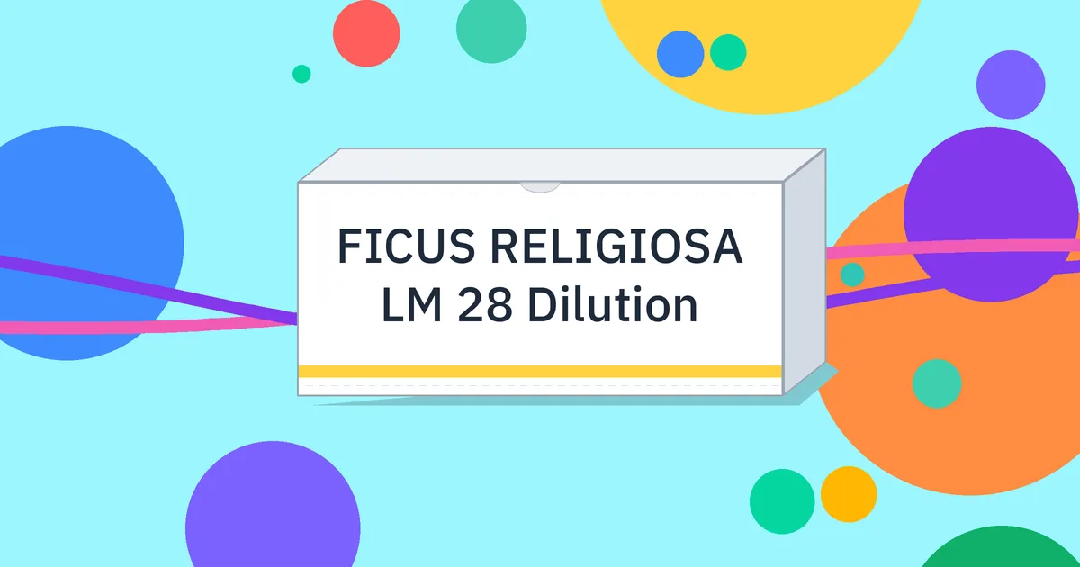 Symbolbild: Packung mit der Aufschrift FICUS RELIGIOSA LM 28 Dilution (PZN 12854144) – Verfügbarkeit und Bezug in Apotheken in Frankfurt am Main