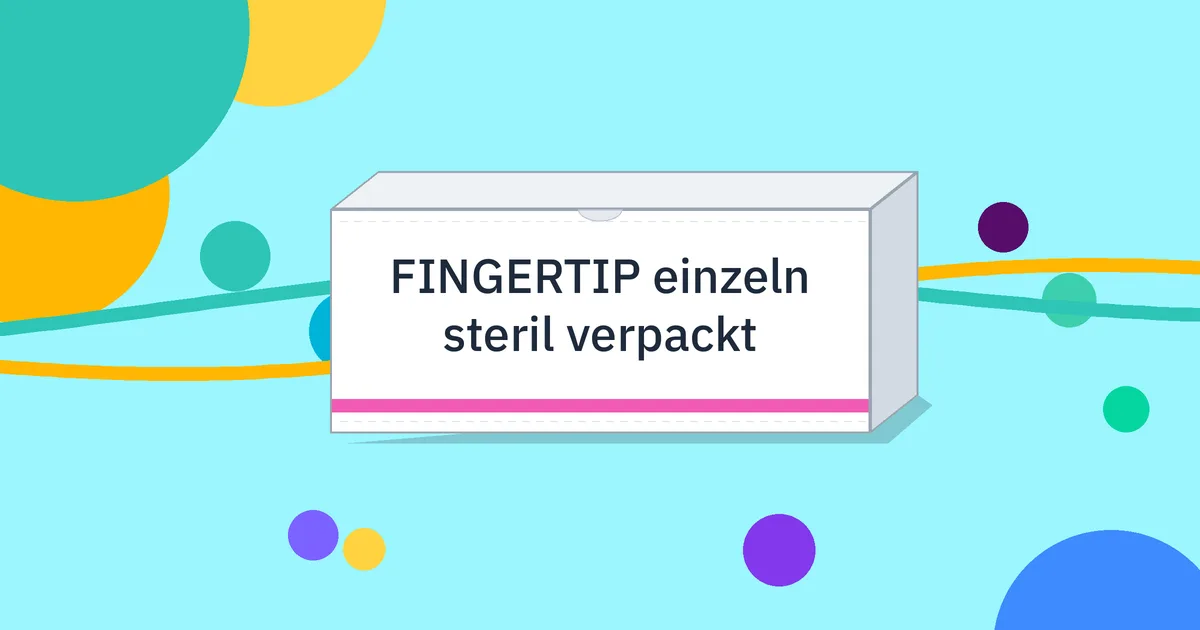 Symbolbild: Packung mit der Aufschrift FINGERTIP einzeln steril verpackt (PZN 16149750) – Verfügbarkeit und Bezug in Apotheken in Frankfurt am Main