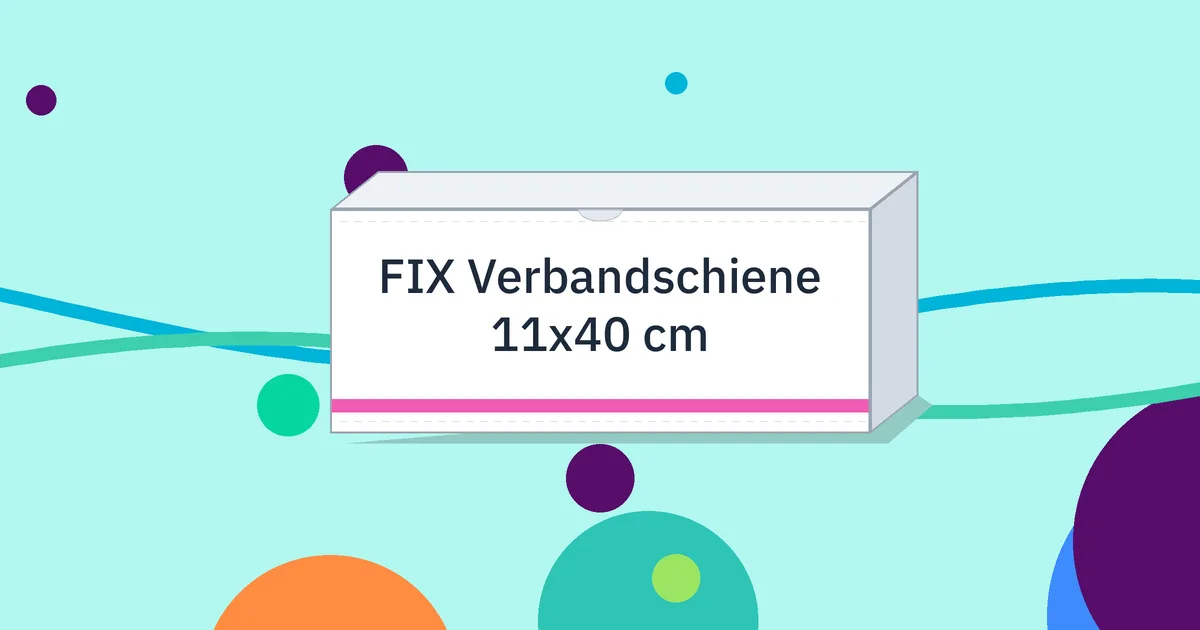 Symbolbild: Packung mit der Aufschrift FIX Verbandschiene 11x40 cm (PZN 06983498) – Verfügbarkeit und Bezug in Apotheken in Frankfurt am Main